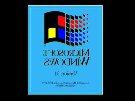 Microsoft Windows Version 31 1992 Logo Mirrored Youtube