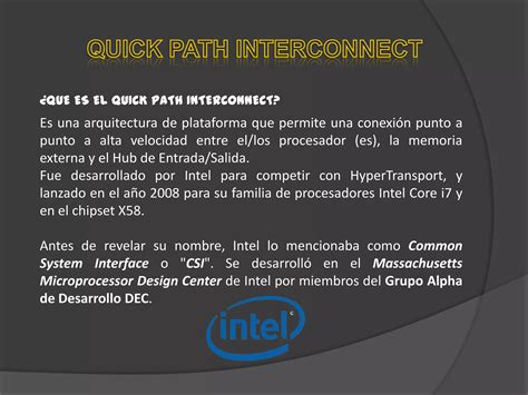 Bus Quick Path Interconnect Qpi Pptx