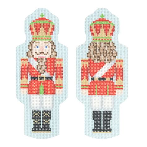 Double Sided Nutcracker Ornament Red Needlepoint To Go