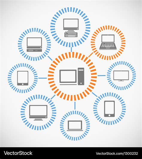 Computer Network Abstract Scheme Royalty Free Vector Image
