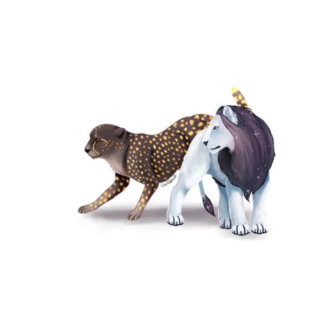 Two Small Plastic Animals Standing Next To Each Other