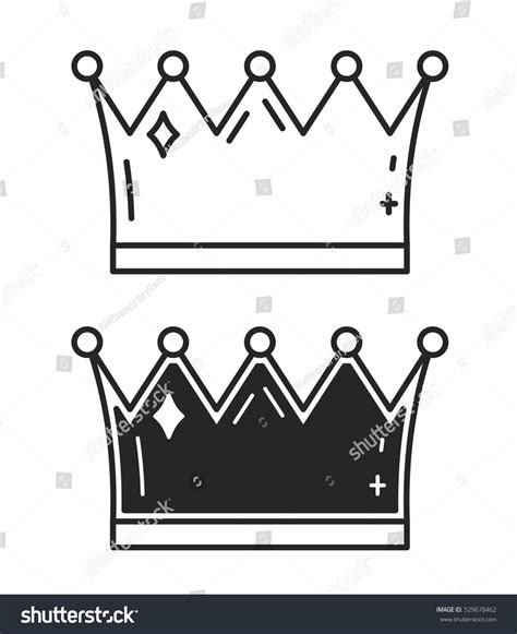 Crown Line Icon Vector Eps10 Illustration Stock Vector Royalty Free 529678462 Shutterstock