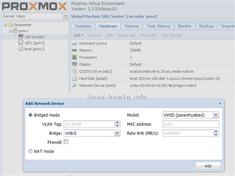 Configure Mikrotik Routeros In Proxmox Kvm Virtual Machine On Ovh