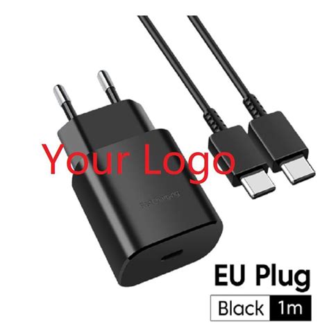 Customized For Samsung Super Fast Charging USB C 25W Pd Chargertype C Power Adapter EU Plug