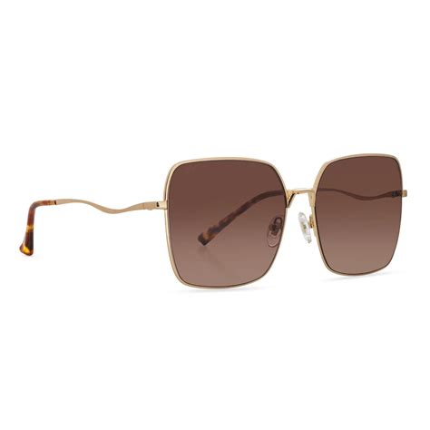 Diff Eyeware Clara Gold Brown Gradient Sunglasses Mi Vida Uvalde