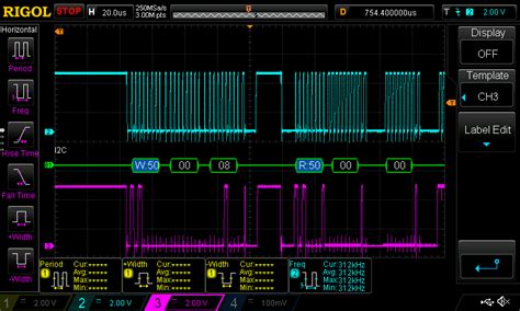 i2c noise on i²c when bit banging but not with built in i²c