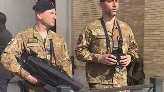 Italians With Anti Drone Guns At The Vatican During The Popes Funeral