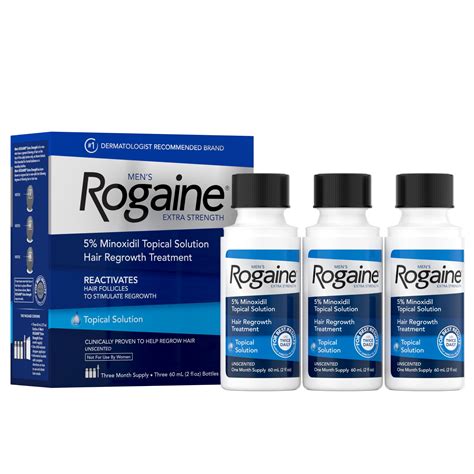 Mens Rogaine 5 Minoxidil Extra Strength Liquid Hair Topical Solution 3 Month Supply Walmart