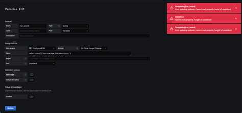 Some Queries Dont Work In Query Variables 740 Beta 1 · Issue 30595 · Grafanagrafana · Github