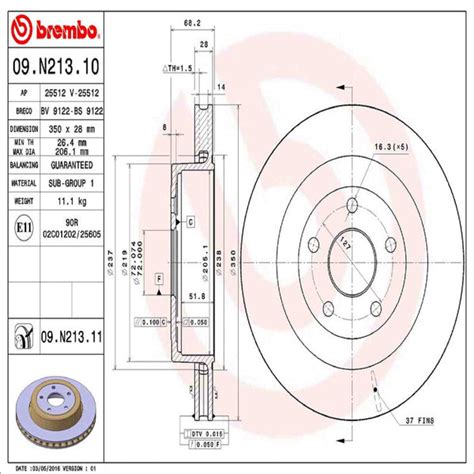 Brembo Oe Rear Brake Kit Prem Nao Ceramic Padsprem Uv Coat Rotors