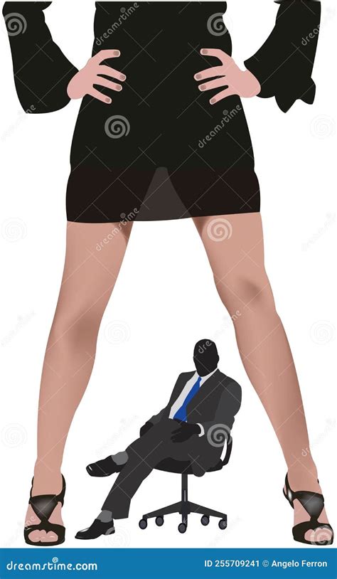 Lower Torso Of Woman With Personal Human Sex Miniskirt Stock Vector