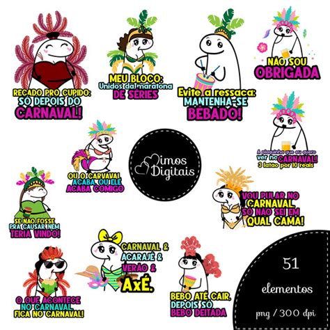 Kit Digital Flork Carnaval Elo7 Produtos Especiais