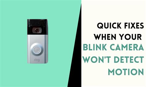 Quick Fixes When Your Blink Camera Won T Detect Motion Home