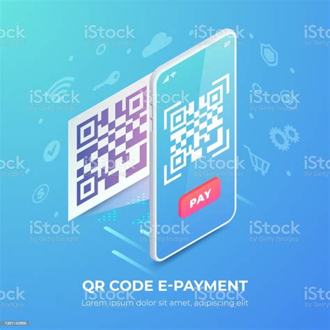 Qr 코드 전자 지불 배너 스마트폰 화면과 아이콘에서 3d 스캐닝 바코드 Qr 은 등대 벡터 개념을 지불합니다 전자 급여와 온라인 비접촉식 지불 디지털 휴대 전화 무현금