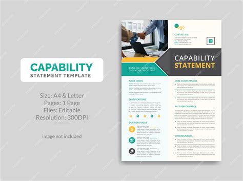 Premium Vector Capability Statement Federal Government Capability