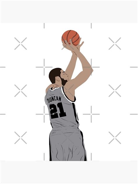 Tim Duncan Poster By Karencumlat Redbubble