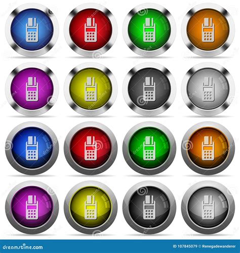 pos terminal button set stock vector illustration of color 107845079