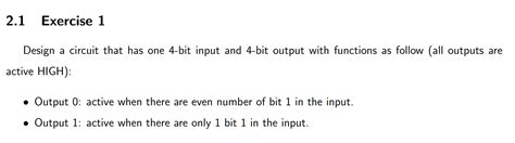 Solved Design A Circuit That Has One 4 Bit Input And 4 Bit