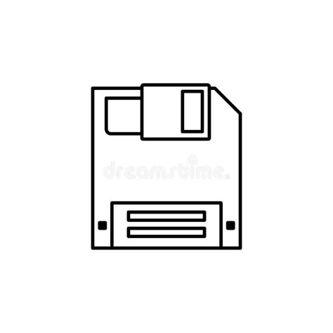 Floppy Disk Or Save Outline Vector Icon For Apps And Websites Floppy Icon Save Icon Stock