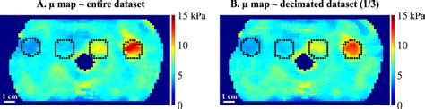 shear modulus maps obtained on the cirs phantom a using the entire