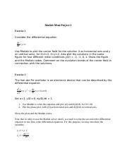 Mastering Matlab: Solving Differential Equations and Plots | Course Hero