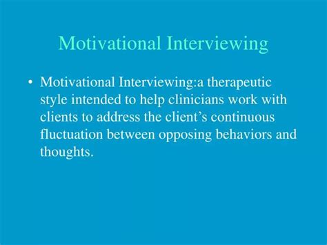 Ppt Motivational Interviewing Powerpoint Presentation Free Download Id 851146