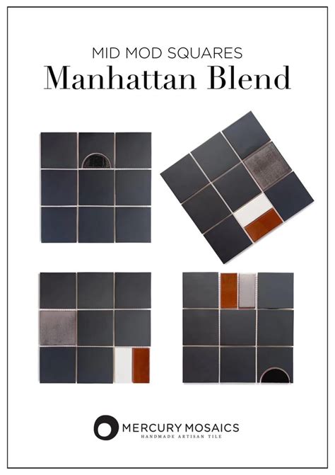 Mid Mod Squares Manhattan Blend Mercury Mosaics Mid Mod Mid