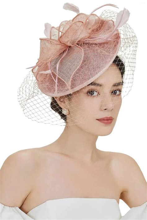 Elegant Nude Pink Fascinator Hat Perfect For Kentucky Derby