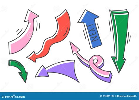 Funny Arrows Seamless Pattern Playful Pointers Of Different Shapes