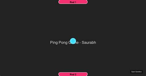 Ping Pong Game Codesandbox