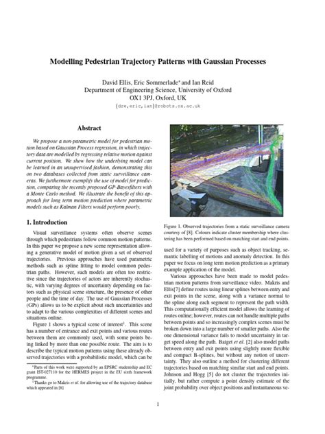 Modelling Pedestrian Trajectory Patterns With Gaussian Processes Pdf Kalman Filter Prediction