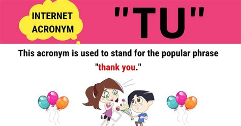 TU Meaning What Does The Popular Acronym TU Mean 7ESL