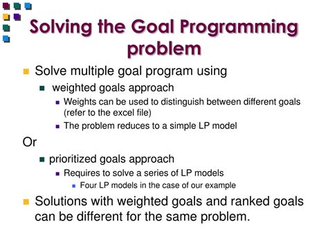 Ppt Goal Programming Powerpoint Presentation Free Download Id956760
