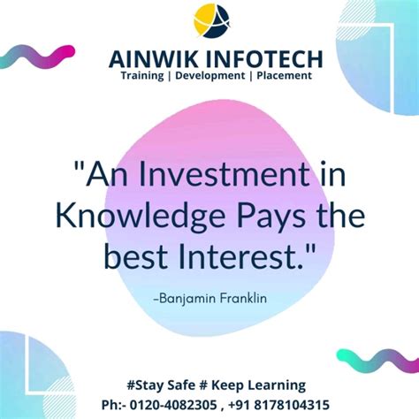 Ainwik Infotech On Linkedin Keeplearning Staysafe