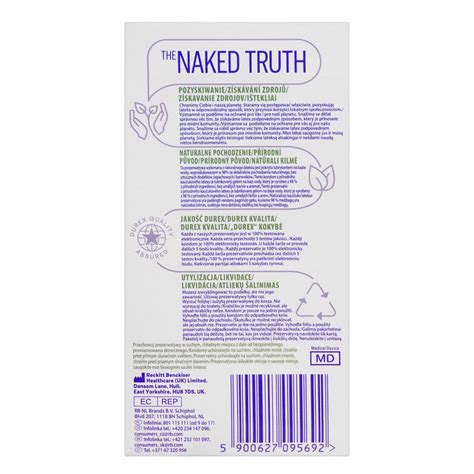 Purchase Durex Naturals Thin And Lubricated Water Based Condoms 10 Pack Online At Best Price In