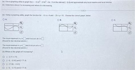 Solved A Use A Graphing Utilty To Graph