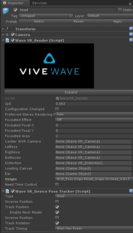 WaveVR PoseTracker Wave VR Documentation