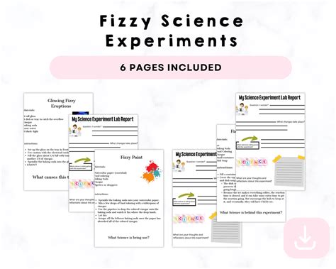 Fizzy Science Experiment Printables Crystalandcomp