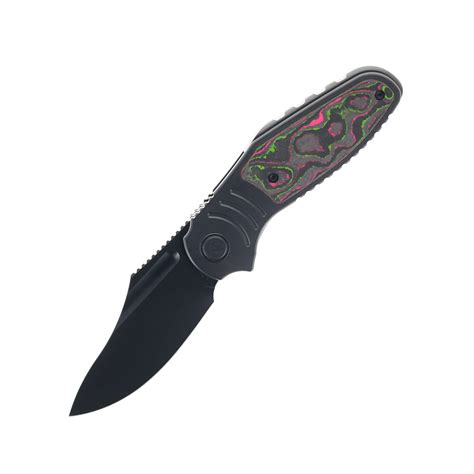Kubey Stroller Folding Knife Dlc Titanium Damtanium Camocarbon Handle