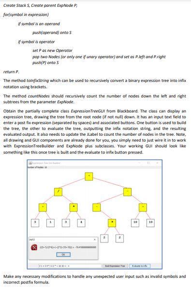 Solved Question 6 Expression Tree 15 Marks An Expression