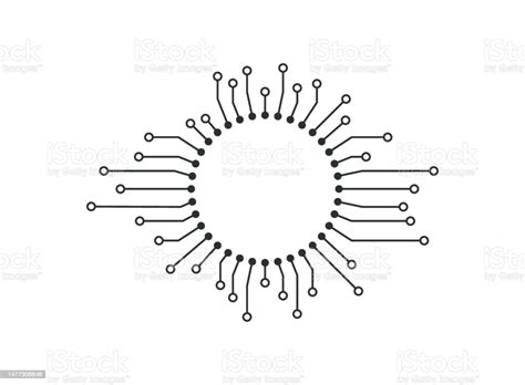 플랫 스타일의 컴퓨터 및 스마트 폰 아이콘을위한 Cpu 격리된 배경에 있는 프로세서 칩셋 벡터 그림 마이크로칩 사인 사업 개념