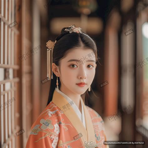 Ai创作图明制头面 红金唐代宫廷风 簪面 汉服拍照化妆 宫廷少女古装美女 汉服女孩ip 唐代宫廷风 宫中少女 古装照服饰 汉服女素材 明朝少女 唐朝汉服 装汉服 皇宫汉服 丫鬟髻少女nipic