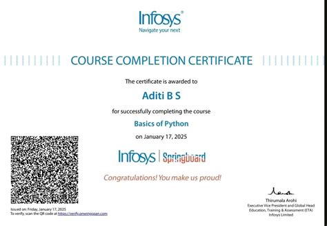 Pythonprogramming Infosysspringboard Upskilling Aditi B S