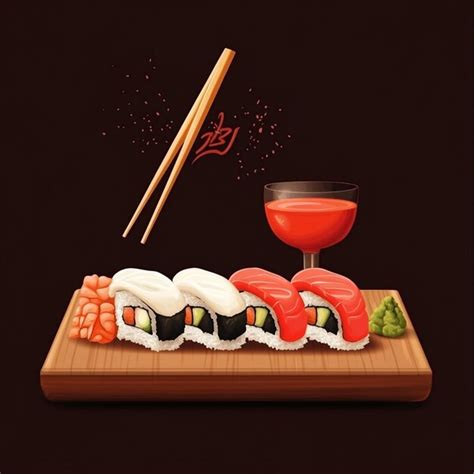 Sushi Food Poster Premium Ai Generated Image