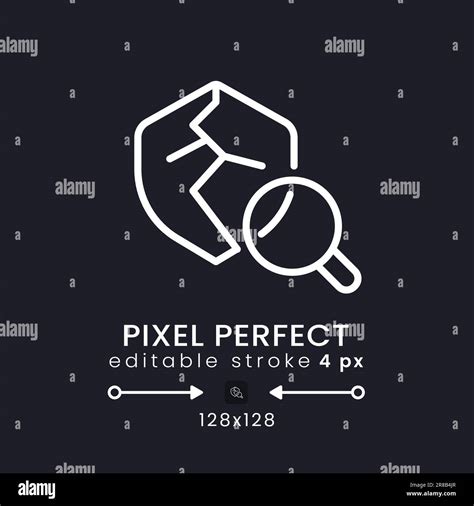 Vulnerability Scanning White Linear Desktop Icon On Black Stock Vector Image And Art Alamy