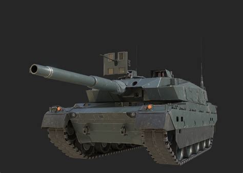 3d Model 2 Coatings Of Jsdf Type 10 Main Battle Tank Mbt Vr Ar Low Poly Cgtrader