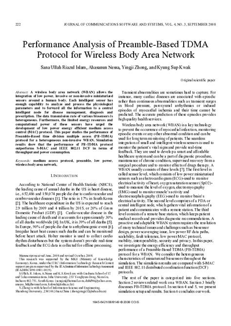 pdf performance analysis of preamble based tdma protocol for wireless