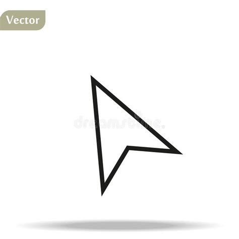Computer Mouse Click Pointer Cursor Arrow Flat Vector Icon For Apps And Websites Stock