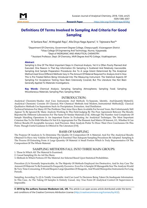 Pdf Definitions Of Terms Involved In Sampling And Criteria For Good Sampling