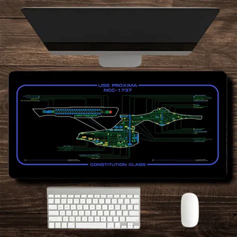 Mousepad Star Trek Variedad De Diseños 80x40 Waterproof La Ncc 1737